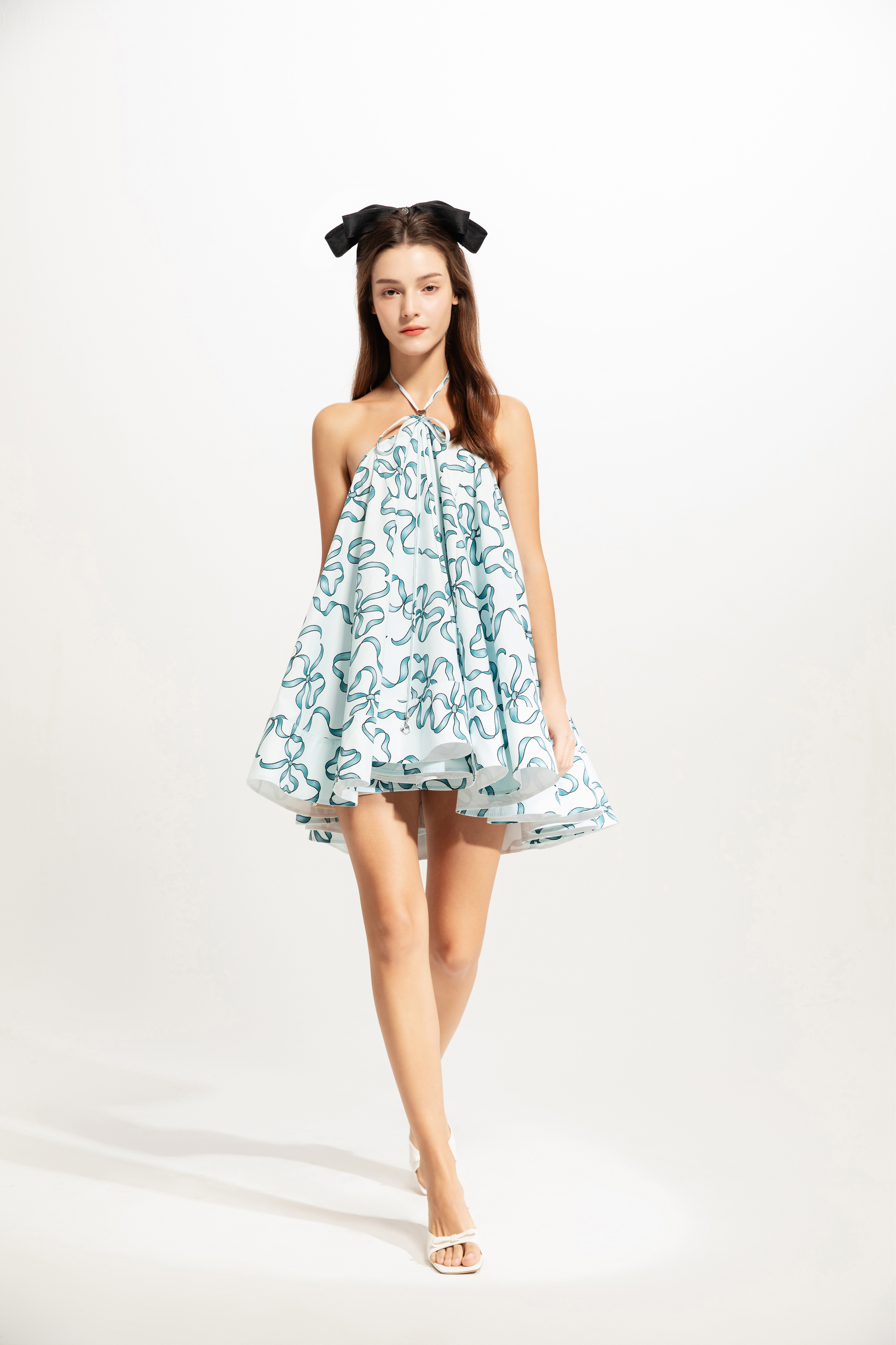 Metal Heart Halter Dress